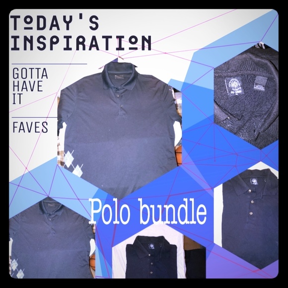 Shirts | Mens Black Polo Bundle | Poshmark